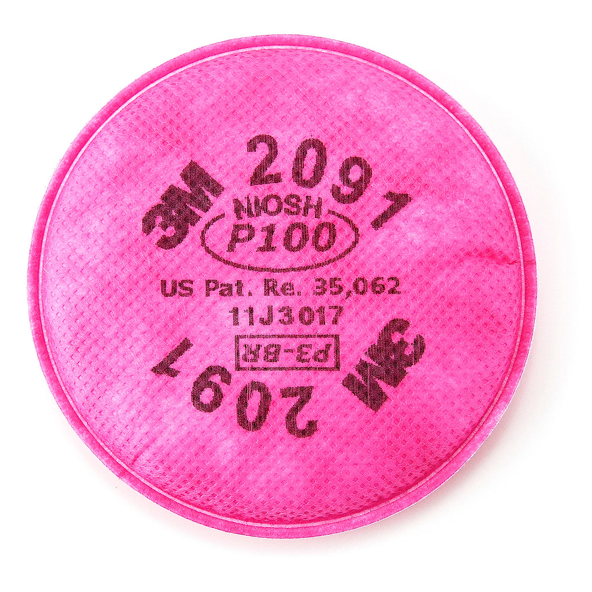 3M P100 Respirator Filter 2091, 50 Pairs, Helps Protect Against Oil and Non-Oil Based Particulates, Lead, Asbestos, Arsenic, MDA