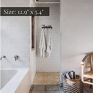 Aesthetic Bathroom Towel Rack for Wall Mount – Space Saving and Easy to Install Towel Holder Hooks - The Perfect Addition to Your Bathroom Decor
