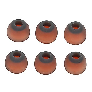 DJDK Earphones, 6pcs Universal Earphone Tips Noise Isolation Silicone Memory Foam Tips for 4.5mm-6.0mm Inner Hole Replacement for Earphone-Type Earbuds