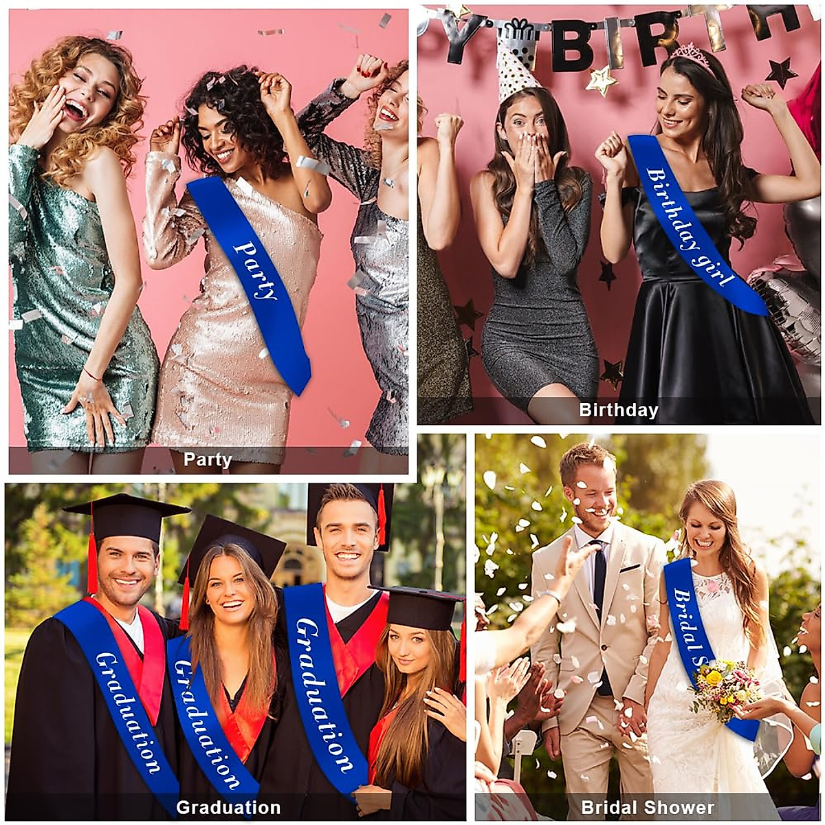 Blue Sash 12 Pcs Dark Blue Sashes Royal Blue Blank Sash Bulk Prom Queen Sash Senior Sashes Class Of 2024 Blank Sashes For Pageants Graduation Sash Groom Sash Diy Birthday Sash For Men Party Favors