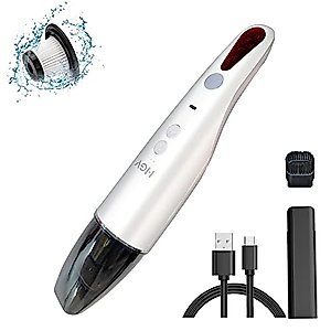 DQR HGV Handheld Mini Car Vacuum Cleaner Absorbing Pressure 150W 15000pa Rechargable in-car HEPA Filtration Car Vacuum (White)
