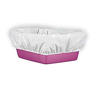 Alfapet Kitty Cat litter box Disposable, Elastic Liners- 30 count For Large, X-Large, Giant, Extra-Giant Litter Pans- With Sta-Put Technology for Firm, Easy Fit- Quick + Clever Waste Cleaners, 3 pack