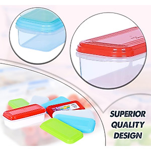 ARSUK 8 Pack Baby Food Storage Containers (8.5oz/250ml) - Small Plastic Containers with Lids for Freezer - Microwavable, Dishwasher Safe & BPA Free