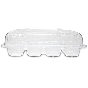 Detroit Forming LBH9222 Clear Hinged Cupcake or Muffin Container 100 Per Case