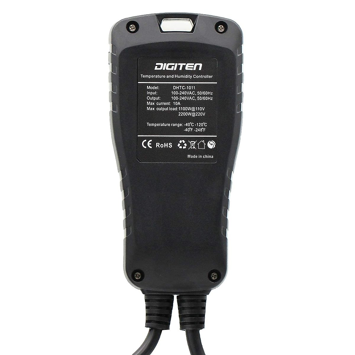 DIGITEN DHTC-1011 Temperature and Humidity Controller Outlet Plug in Thermostat Humidistat Reptile Humidity Controller Greenhouse Thermostat Heating Cooling Humidifier Dehumidifier