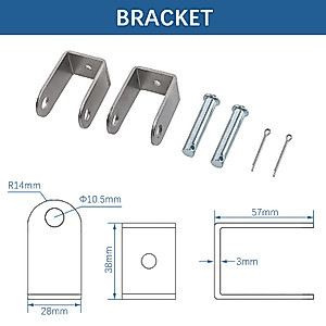 JQDML 32 Inch 32" Long Stroke Linear Actuator 24V 1320lbs/6000N Heavy Duty Speed 0.2"/sec Electric Actuator with Mounting Brackets for Massage Bed, Table Lift, Window Opener,Door Opener