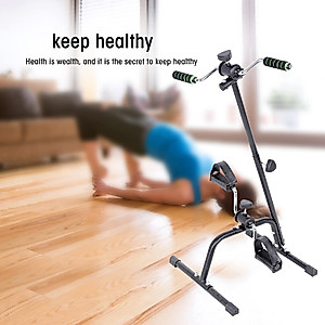 Compact Exercise Bike, Pedal Exerciser Bike Hand Arm Leg and Knee Peddler Adjustable Fitness Equipment for Seniors Elderly Home Pedal Exercise Bike for Total Body