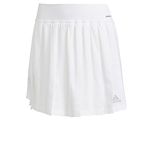 adidas Women's Club Tennis Pleated Skirt, White/Grey, Medium