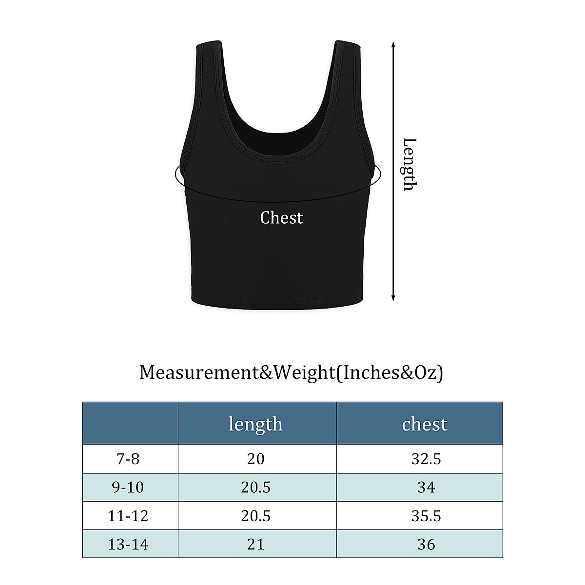 6 Pieces Girls Dance Tank Tops Racerback Crop Tank Tops Sleeveless Dance Top for Ballet Teens Gymnastics Dancewear (White, Gray, Navy, Green, Black, 9-10 Years)