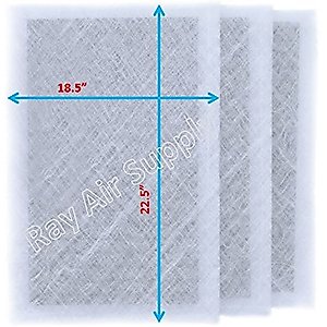 RAYAIR SUPPLY 20x25 Perfect Air Plus Filter Replacement Pads 20x25 (3 Pack) White
