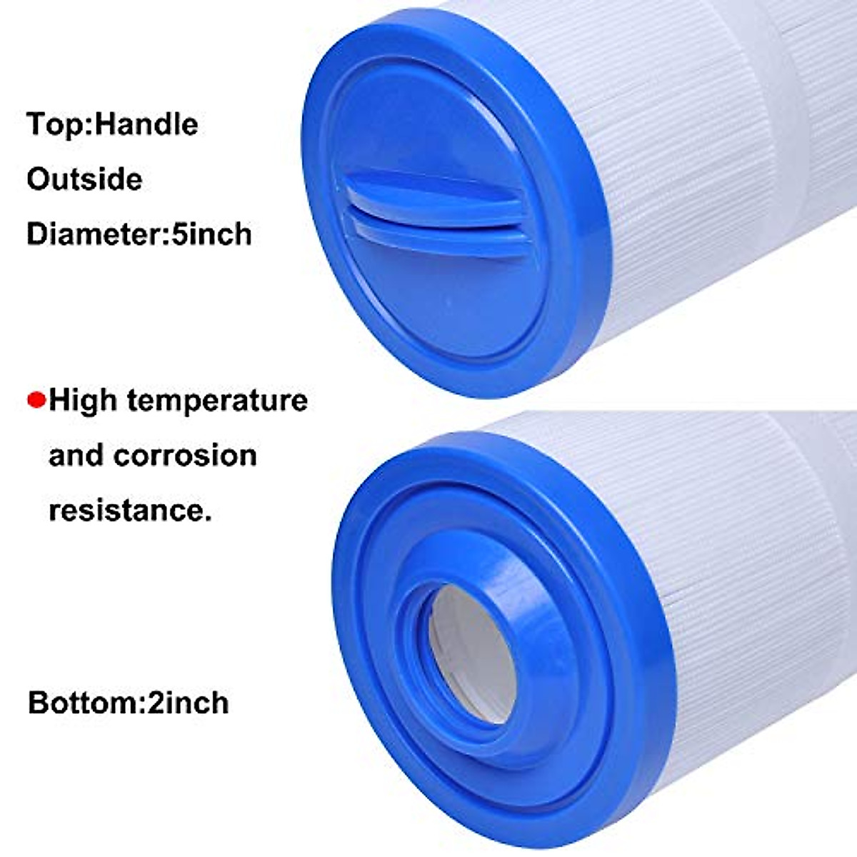 PWW35L Hot Tub Filter Cartridge Filter Compatible with Unicel 4CH-935 Waterway 817-4035 Teleweir 35 SF, Pool & Spa Filter, 2 Pack