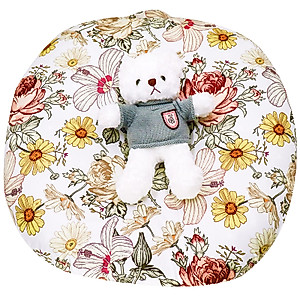 Newborn Lounger Cover for Boys Girls, Removable Cover for Infant Lounger Pillow, Soft Snug Fitted Baby Lounger Slipcover,Floral