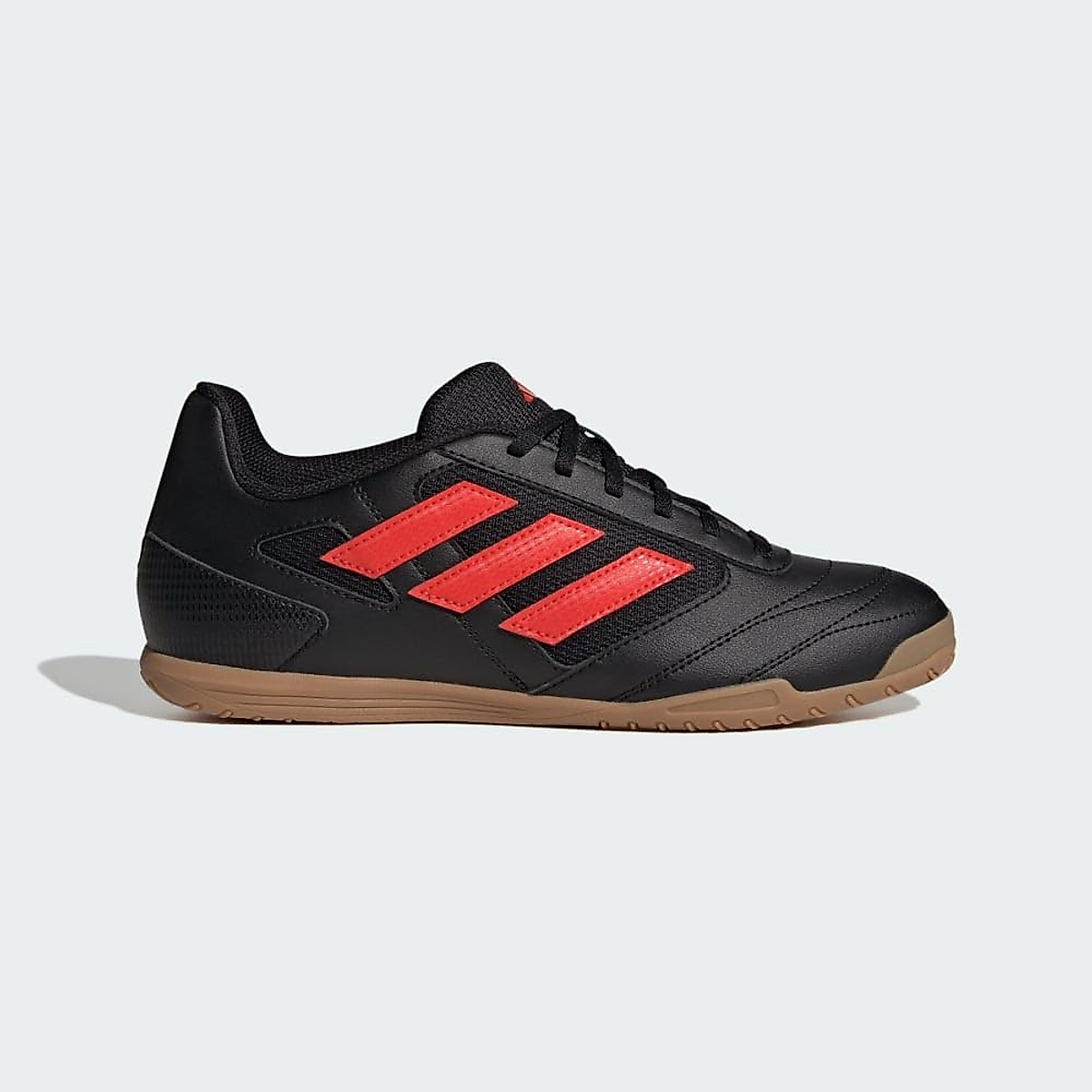 adidas Men's Super Sala 2 Sneaker, Core Black/Bold Orange/Gum, 10.5