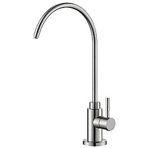 Water Filter Faucet, VMASSTONE Reverse Osmosis Faucet Fits Most RO Units or Water Filtration System in Non-Air Gap, Lead-Free Stainless Steel Drinking Water Faucet for Bar Kitchen Sink, RV (DM001 BN)