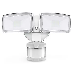 LEPOWER LED Motion Sensor Security Lights Outdoor, 30W 3200LM, 5500K, IP65 Waterproof, 2 Head Motion Detector Flood Light for Garage, Yard, Porch (NOT Solar Powered)