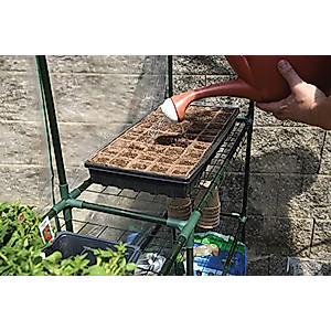 Miracle-Gro 4'8" x 4'8" x 6'5" All-Season Small Walk-in Greenhouse with 8 Wire Shelves for Outdoors, Easy-Access and Durable, Translucent