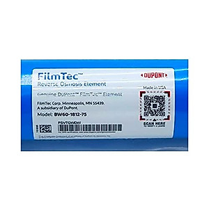 Dow FilmTec, BW60-1812-75 75 GPD TFC Membrane for Undersink Reverse Osmosis (RO) System (Replaces Model TW30-1812-75)