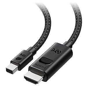 Cable Matters 8K Mini DisplayPort 1.4 to HDMI 2.1 Cable - 6ft / 1.8m, with 4K 240Hz / 8K 60Hz, Unidirectional Mini Display Port to HDMI 2.1 Cable, Black