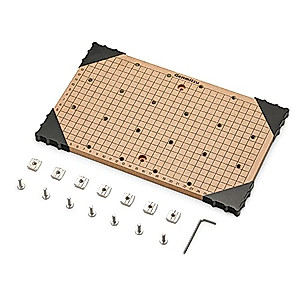 Genmitsu CNC MDF GRID Spoilboard for 3018 CNC Router Machine, Compatible with 3018-PRO/ 3018-PROVer/ 3018PROVer Mach3, 300 x 180 x 12mm (11-4/5''x 7''x 1/2''), M6 Holes (6mm), Screws and Nuts Included
