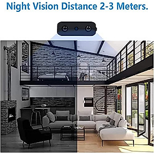 Small Wireless WiFi Camera Hidden Spy Security Cameras,Mini Nanny Cam Smart Home Cams Pet Dog Camera Indoor Outdoor Baby Camera 1080P Remote Portable Camera Phone APP Room Camera