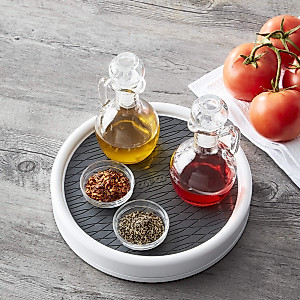 Copco Pro Non-Skid Pantry Cabinet Lazy Susan Turntable, 9-Inch, Charcoal