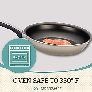 Farberware 21699 Dishwasher Safe High Performance Nonstick Frying Pan / Nonstick Skillet, 12 Inch, Champagne