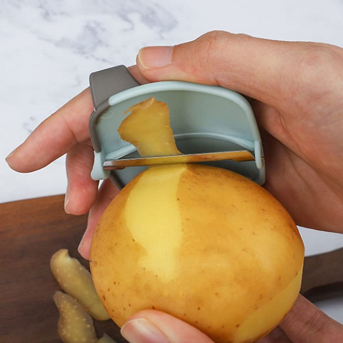 BESTonZON 3pcs Finger Melon Grater Cocororo Peeler Cucumber Scrubbers Vegetable Peeling Tool Potato Scraper Finger Vegetable Peeler Potato Peeler Electric Multitools Skinning Fruit Tpr