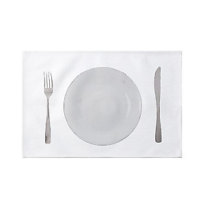 Sublimation Blank White Placemats Wedding Party Linen Placemat Dining Table Place Mat for Kitchen Table Set of 8