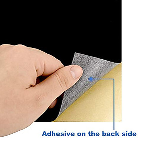 Thyores 15PCS Black Self Adhesive Felt Fabric, Soft Velvet Fabric for Jewelry Drawer Craft Fabric and Craft Making（8.3" x 11.8"）