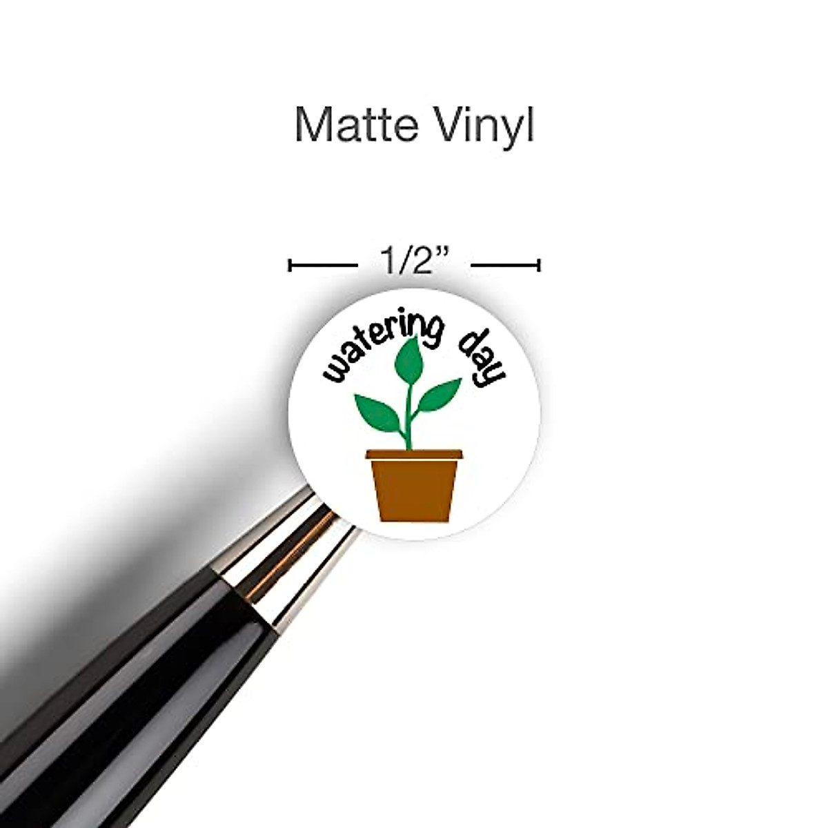 Plant Planner Stickers / 54 Fun Vinyl Stickers  (1/2”) / Water Plants Reminder Care Fertilize   / Essential Productivity Life Planner Stickers/Bulleting Journal/ToDo (Matte Vinyl, 1 Sheet)