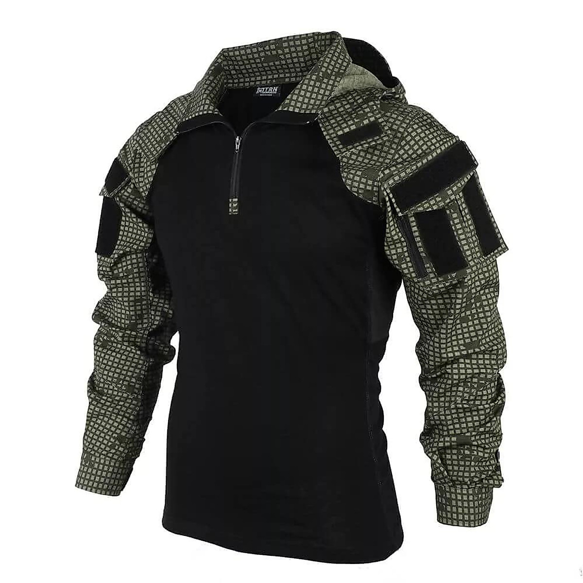 CJQJPNZ Tactical Hunting Shirt Combat Uniform Outdoor Wearing Military Equipment Black Gray L