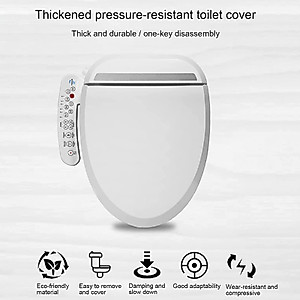 MAVJXHRB Electronic Toilet Seat, Smart Heated Seat Bidet Toilet Seat, Temperature Controlled Wash, Warm Air Dryer, Self-Cleaning Nozzle, Turbo Touch Panel, Relieve Constipation And Save Toilet Paper