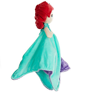 KIDS PREFERRED Disney Baby Ariel Plush Stuffed Animal Snuggler Lovey Security Blanket, Multicolor, Standard, (81126)