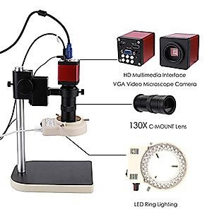 SDGH Industrial Microscope Set 60F/S VGA Multimedia Interface Microscope Camera 1280 * 1024