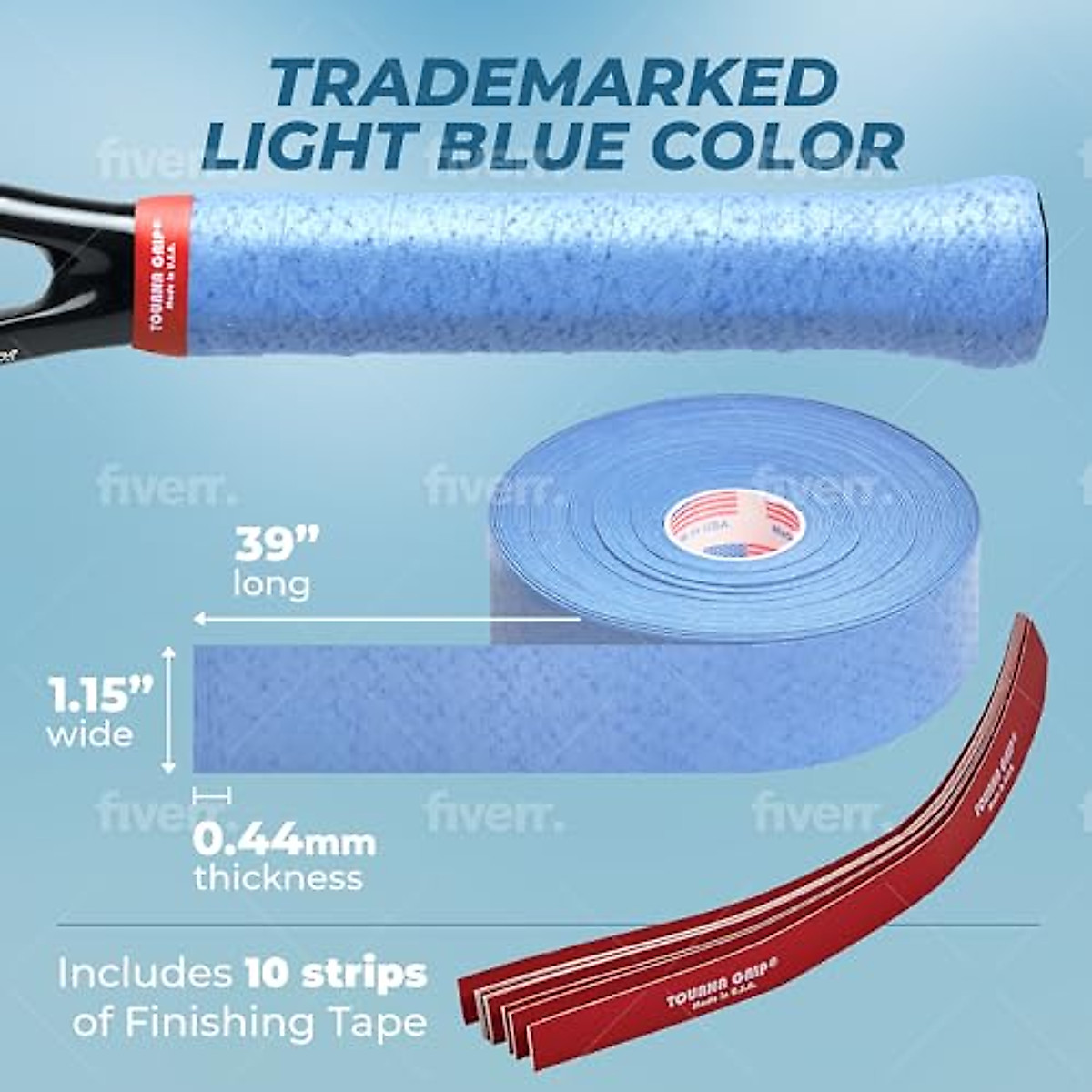 Tourna Grip XL Original Dry Feel Tennis Grip 10 Pack