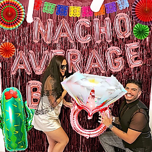 JeVenis Nacho Average Bride Balloons Nacho Average Bride Decoration Nacho Average Bride Party Supplies Mexican Engagement Bridal Shower Party Decoration