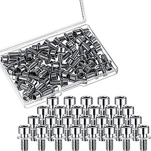 40 Pieces M5 Hex Bolt Socket Tapping Screw Bolts Water Bottle Cage Bolts with Washers for Bike Water Bottle Cage Holder Bracket Rack, 0.67 x 0.31 Inch
