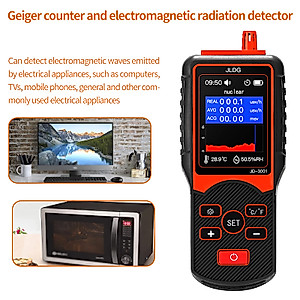 Geiger Counter, Electromagnetic Radiation Detector, Portable Handheld Digital Electromagnetic Radiation Detector with Backlight LCD Display JD-3001 Test Equipment for X-ray Computers Tv Phones