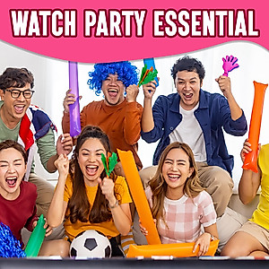 Playbees Colorful Hand Clappers - 24 Pack - 7" Noisemakers for Ultimate Party Fun - Sporting Spectacles, Birthday Extravaganzas, and Graduation Celebrations