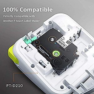 Replacement for Brother P-Touch Label Maker Tape 12mm 0.47 White Laminated TZe TZ Tape TZe-231 TZe231 Label Tape Compatible with Brother PTouch PT-D210 PT-H110 PT-H110 PT-D200 Refills 4-Pack