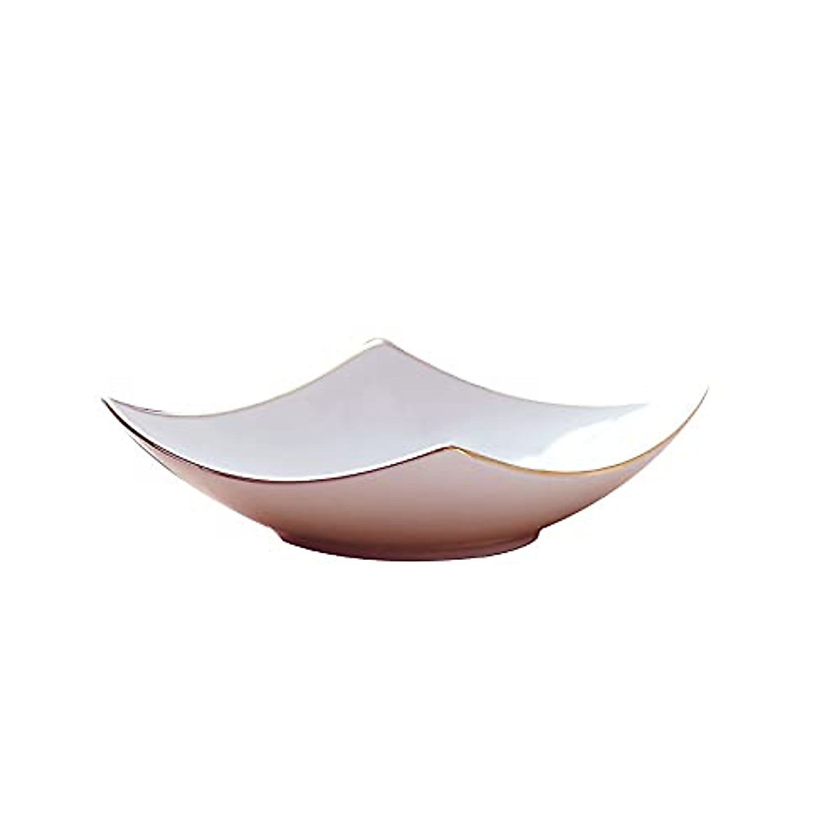 OUSIKA Plates 24.7 * 20.2 * 5.5cm Ceramic Square Dinner Plates, Dining Party Restaurant Serving Dish for Steak, Pizza, Salad, Pasta, Set of 4 Plate