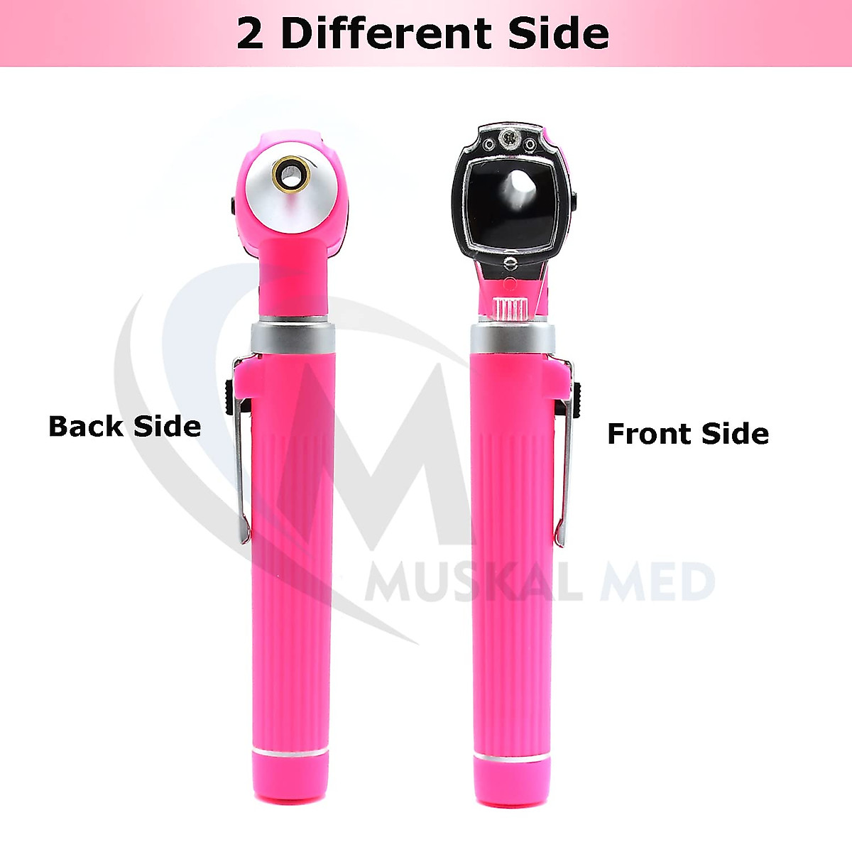 MuskalMed MuskLife Otoscope - Ear Scope with Light, Ear Infection Detector, Pocket Size, in 10+ Colors! Pink Style