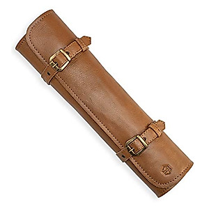 Knife Roll Bag Genuine Leather – Chef`s knife bag 7 slots – Leather Knife Case Sam (brown)