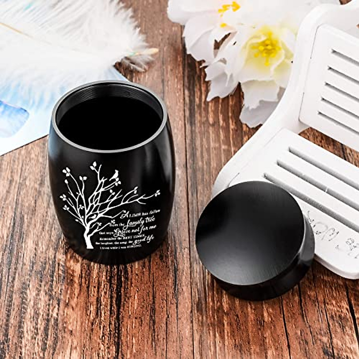 3 Inches Small Urn for Ashes Tree of Life Aluminum Mini Urn for Ashes Cremation Keepsake for Human Ashes Memorial Ashes Holder for Women Men