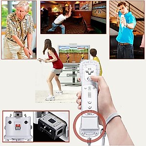 SogYupk Replacement for Wii Motion Plus Adapter,Compatible with Wii Remote Controller(2pcs White