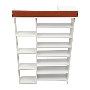 YIYIBYUS 8 Tier Shoe Rack,Wall Tower Cabinet Shoe Storage Organizer Entryway Shoe Shelf