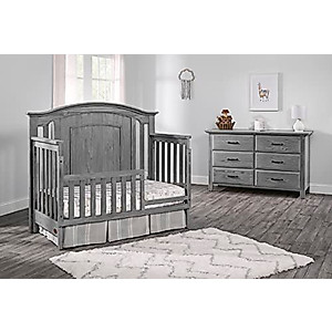 Oxford Baby Willowbrook 4-in-1 Convertible Crib, Graphite Gray, GreenGuard Gold Certified