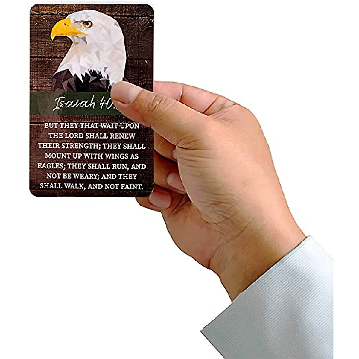 Wings of Eagles Brown 3.5 x 2.5 Cardstock Keepsake Bookmarks Pack of 12