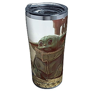Tervis Star Wars - The Mandalorian Child Triple Walled Insulated Tumbler Travel Cup Keeps Drinks Cold & Hot, 20oz Legacy, Stainless Steel