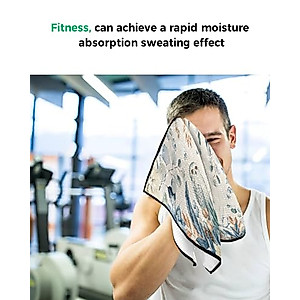 Golf Towel Christmas Eucalyptus Leaves Owl Retro Linen,Waffle Pattern Microfiber Club Cleaner Golf Towels with Carabiner Clip for Women Men Dad,Xmas Plant Animal Golf Towel for Golf Bags,24x16in